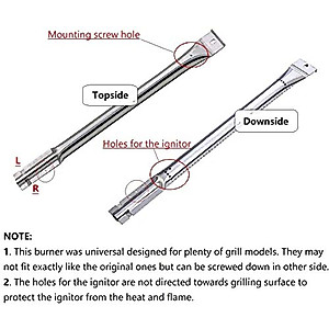Hongso 5 Burners Pipe Tube and 5 Heat Plates Repair Kit Replacement Parts for Jenn Air Gas Grill 720-0709, 720-0709B, 720-0727, Kitchen Aid 720-0709C, 720-0954, 720-0954A, SBE6415-SPG4515