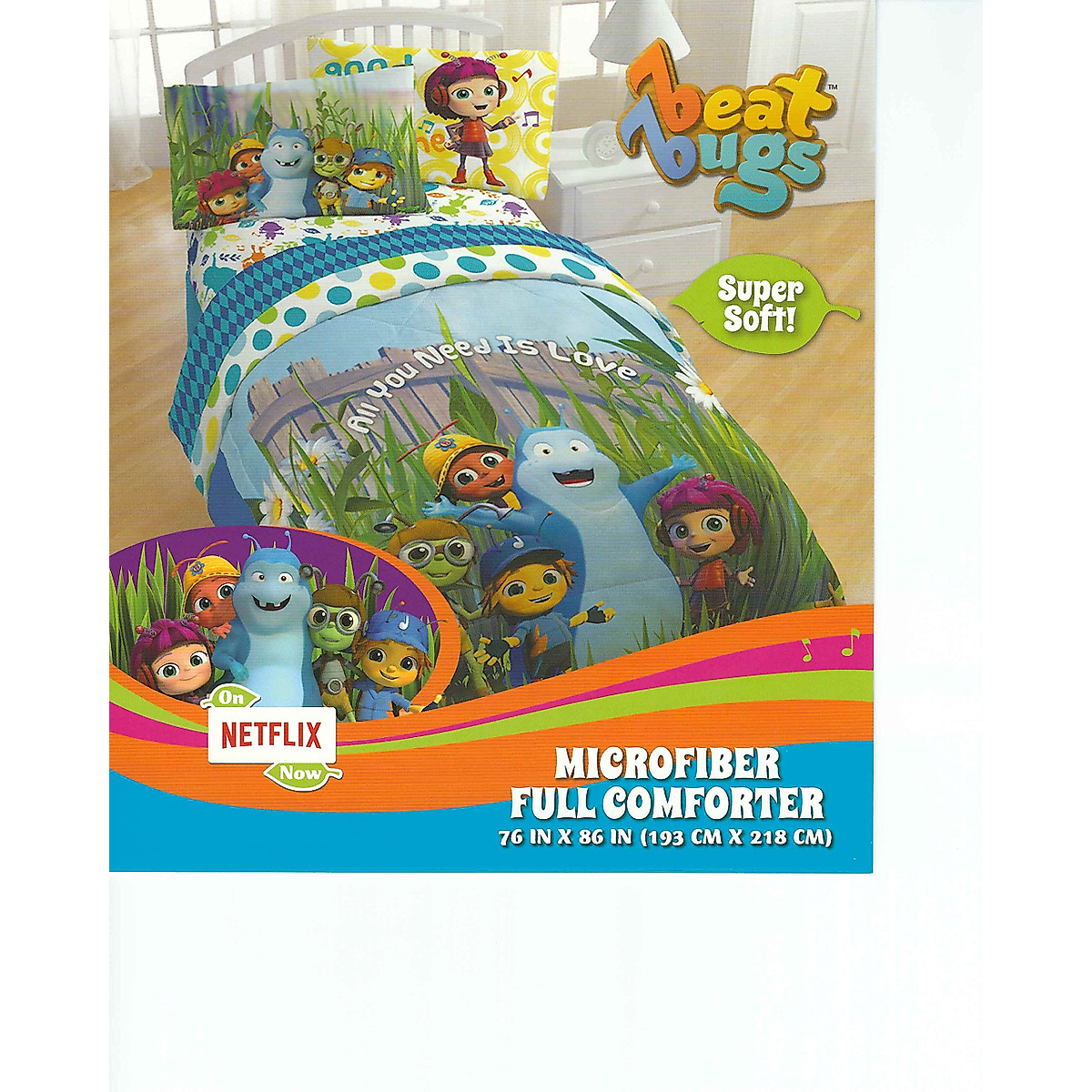 Beat Bugs "All You Need is Love" Microfiber Comforter (Full)