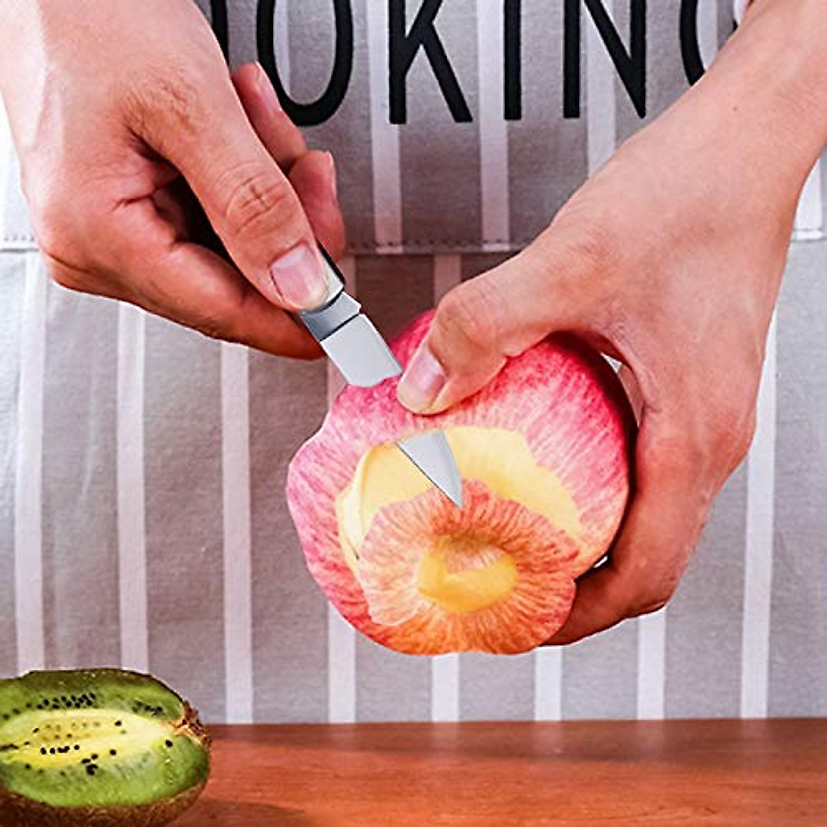 Paring Knife,all Steel Foldable Fruit Knife,fruit Knife Small of Exquisite,small and Easy to Carry,suitable for Most Types of Vegetables and Fruits(3 Pieces)