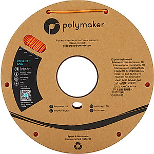 Polymaker ASA Filament 1.75mm Orange, 1kg ASA 3D Printer Filament, Heat & Weather Resistant - ASA 3D Filament Perfect for Printing Outdoor Functional Parts, Dimensional Accuracy +/- 0.03mm
