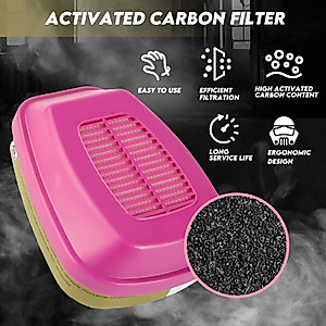 1 Pair Respirator Cartridge, 60926 Respirator Filter, Against Organic Vapors, Acid Gases, Ammonia Methylamine, Formaldehyde and Particulates, Compatible with 6000 7000 FF-400 Series Respirator
