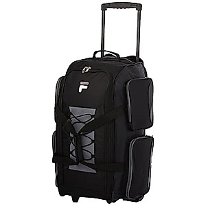 Fila 26" Lightweight Rolling Duffel Bag, Black, One Size