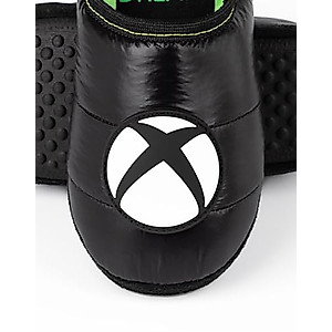 Xbox Slippers Boys Kids Teens Game Console Logo Green Black Shoes 2.5 US