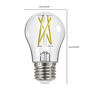 Satco (6 Pack) Vintage Edison Dimmable Led Filament Bulb, S12400, High Lumens, 5 Watt, A15; Clear; Medium Base; 2700K; 90 CRI; 120 Volt for use at Residential, Hospitality, Display and Commercial