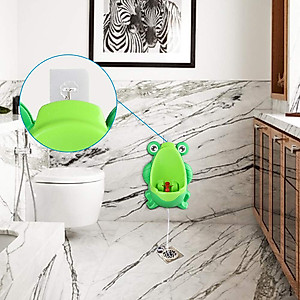 Frog Potty Training Urinal with Drain Tube for Boys Toddler, Tomorotec Kids Urinal Trainer with Funny Aiming Target Green