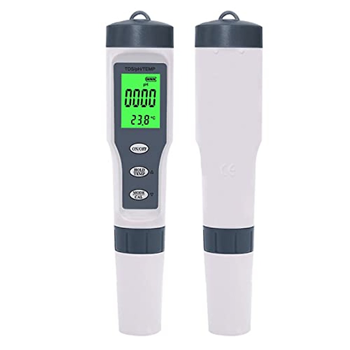 Water Quality Tester Tool, Temp PH Meter 3 in 1 Portable Auto Calibration Wide Test Range for Pool