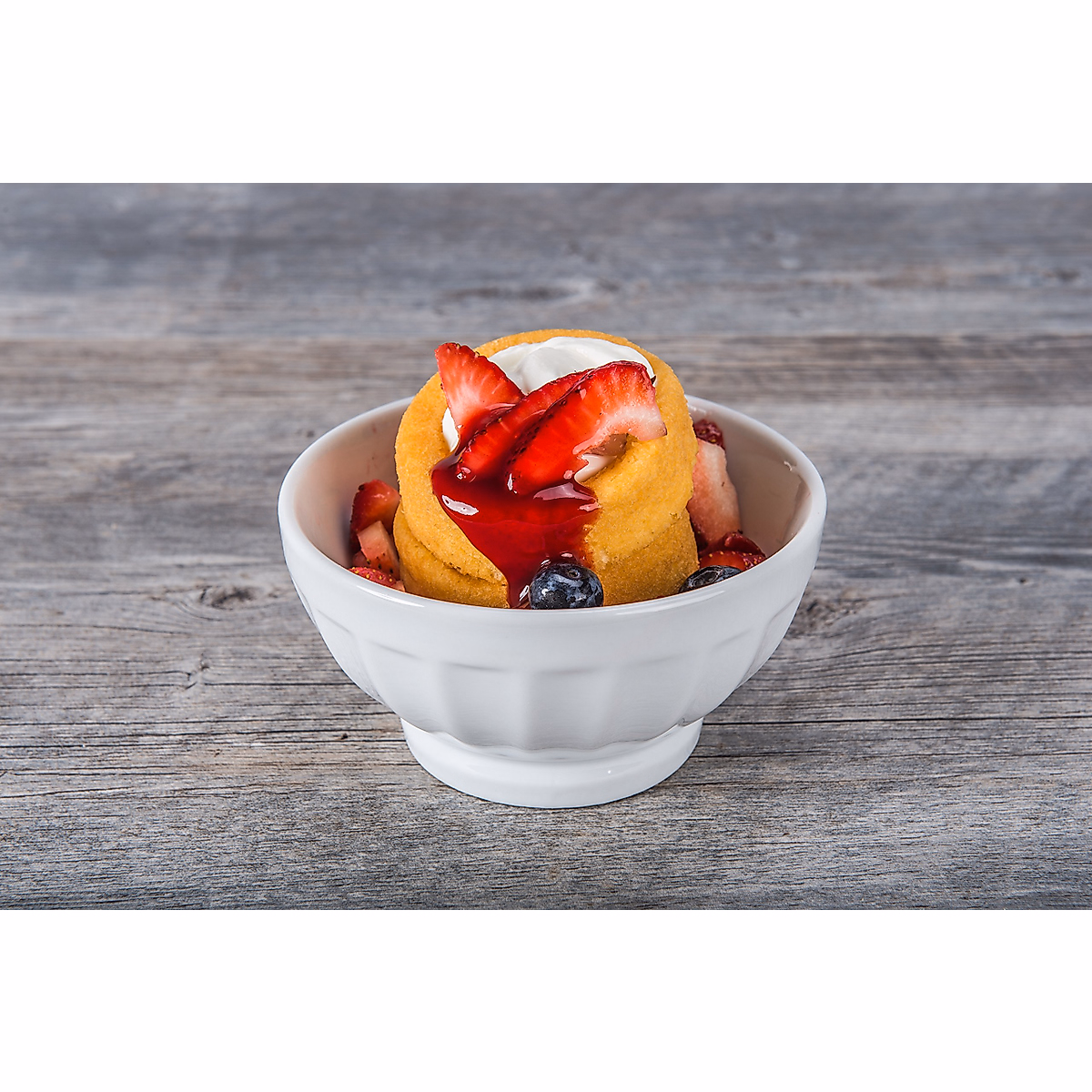 BIA Cordon Bleu 16-Ounce Fluted Bowl, Set of 4, White (900107S4SIOC)