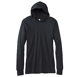 Bella Canvas Jersey Long Sleeve Hoodie Black