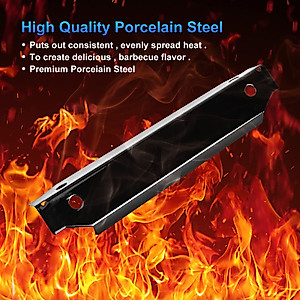 Uniflasy Grill Heat Shield Tent Replacement for Dyna-Glo 3-Burner Cart Propane DGC310CNP-D DGC310RNP-D DGC310BNP-D DGB305CNP DGB313CNP Porcelain Steel Heat Plate Flame Tamer Parts, 3 Pack