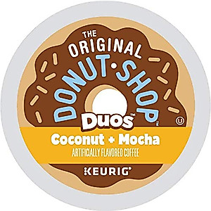 The Original Donut Shop Coconut Mocha, Single-Serve Keurig K-Cup Pods, Flavored Medium Roast Coffee, 12 Count (Pack of 6)