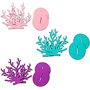 BEFIOPHY MoonBrush DIY Mermaid Party Felt Decorations Birthday/Graduation Party Supplies Table Ornament (Coral)