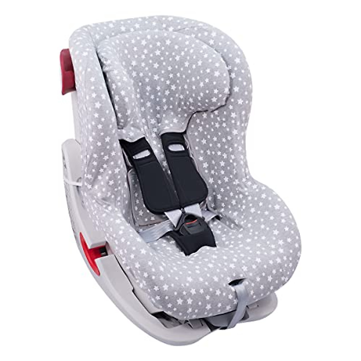 JYOKO Kids Cover Liner Universal for Car seat Compatible with Britax, Chicco, Mico (with Head Support) (White Star)