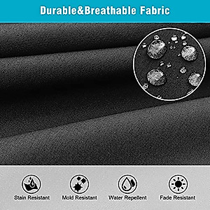 GUEGLSA Outdoor Cushion Covers 25x25x5, Waterproof Patio Cushion Slipcovers Replacement, High UV Resistant Replacement Cushion Covers, Set of 2, Black