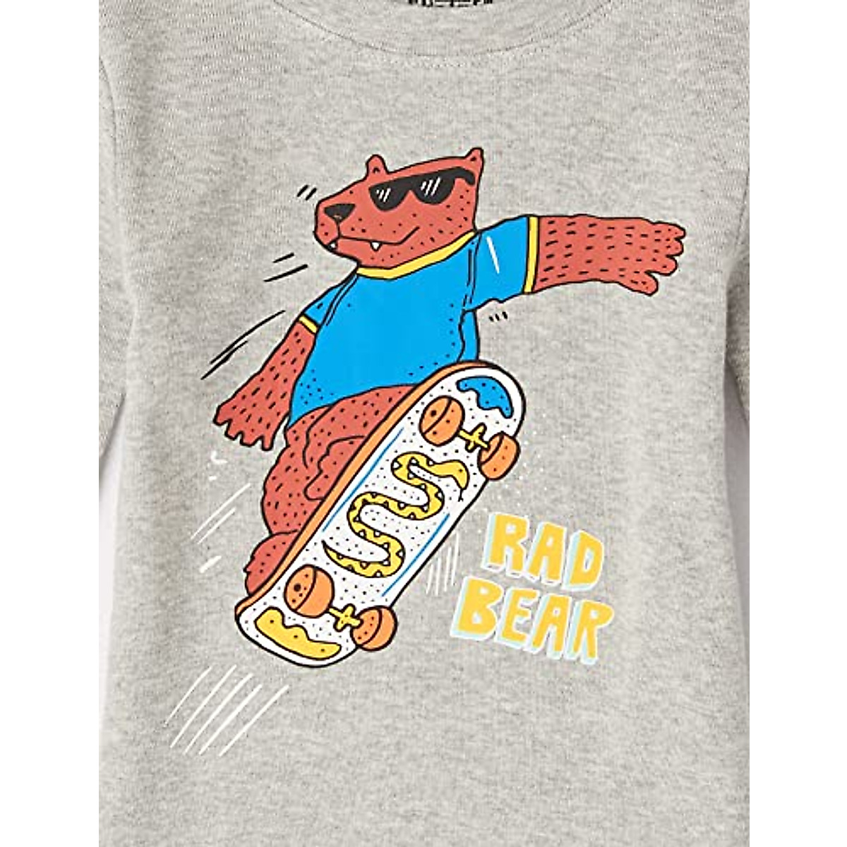 Amazon Essentials Boys' Snug-fit Cotton Pajamas Sleepwear Sets (Previously Spotted Zebra), Pack of 3, Bear Print, 8