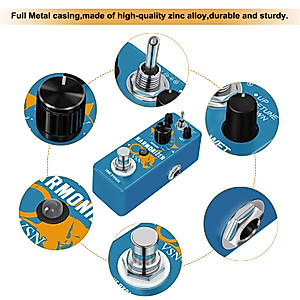 VSN Guitar Harmonizer Effect Pedal Digital Octave Effects Pedals Harmony Pitch Shifter Detune For Electric Guitar Bass Mini Size True Bypass