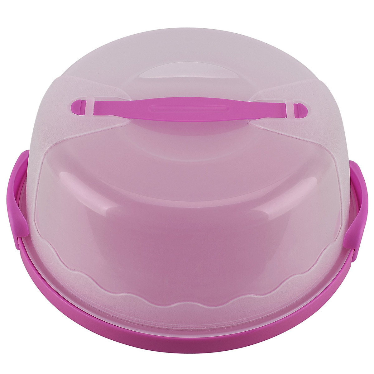 HelloCupcake Portable Cake and Cupcake Carrier / Storage Container - 10.4" Diameter (Inside Cover), Translucent Dome - Perfect for Transporting Cakes, Cupcakes, Pies, or Other Desserts (Purple)