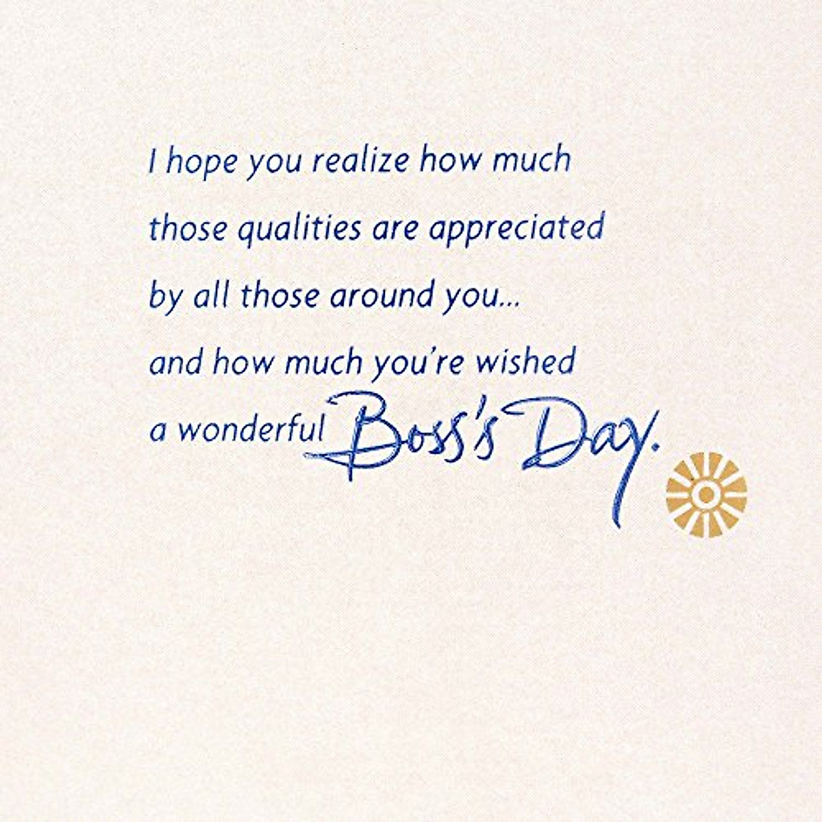 Hallmark Boss's Day Card (For a Special Boss)