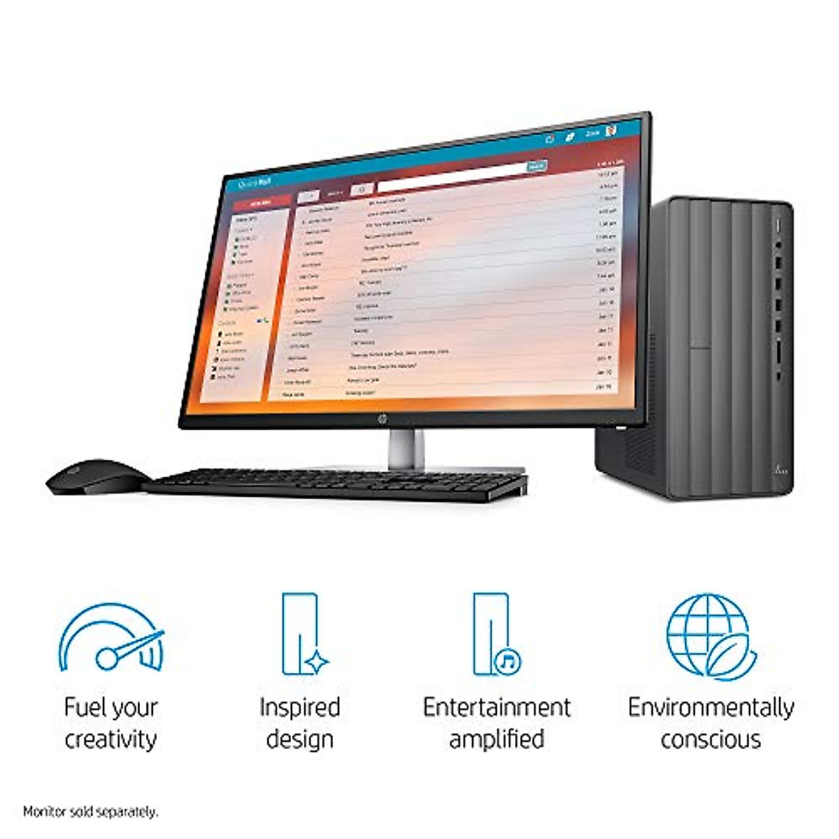 HP Envy Desktop Computer, NVIDIA GeForce RTX 2060, Intel Core i7-10700, 16 GB RAM, 1 TB SSD Storage, Windows 11 (TE01-1050, 2020 Model)