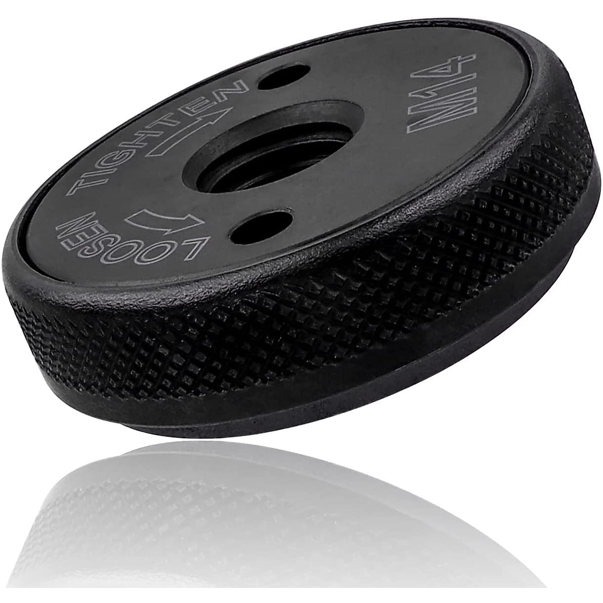 Bestgle M14 Thread Quick Change Flange Grinder Lock Nut Angle Grinder Self-Locking Pressing Plate Quick Release Nut Clamping Equipment Power Tool Accessory, Black