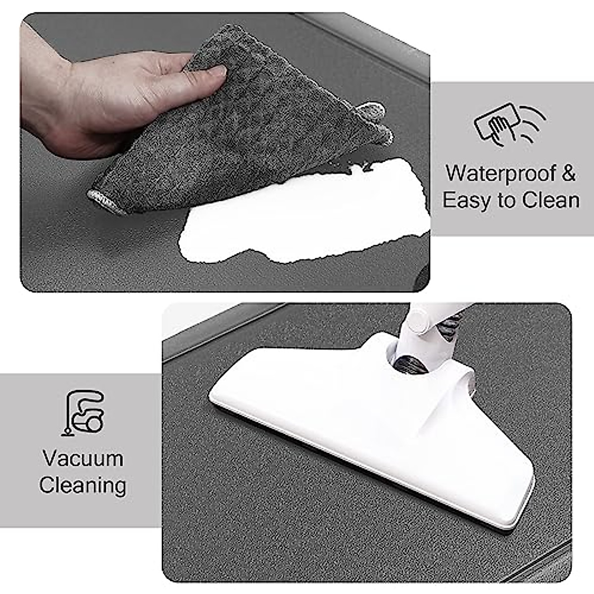 Zenovaire Anti Fatigue Mats for Kitchen Floor Kitchen Mat Cushioned Mat Grey Kitchen Rug Non Slip Waterproof Memory Foam Ergonomic Comfort Rug Standing Desk Mat for Floor Office Sink Laundry, 17"X 28"