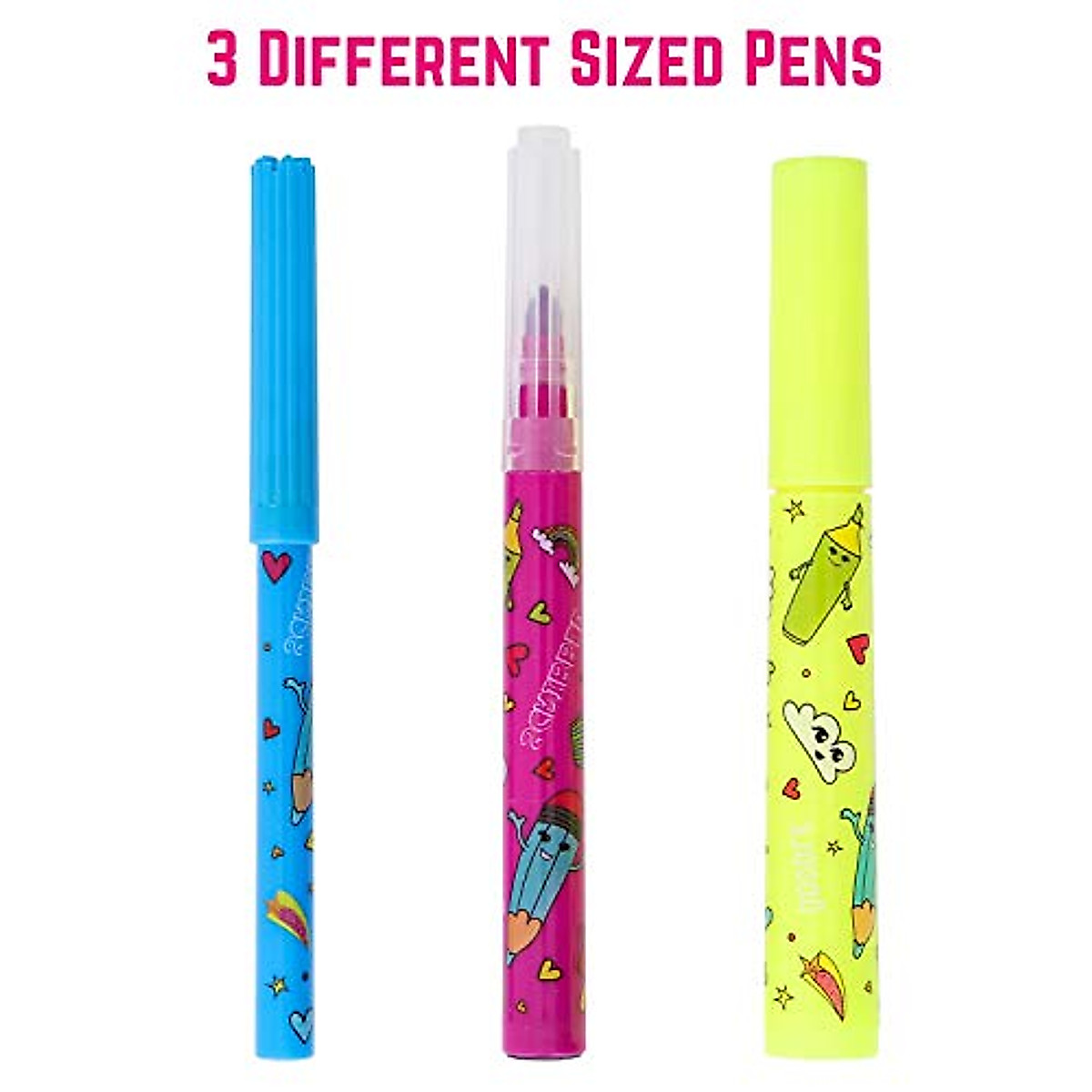 GirlZone Arts and Crafts Fruit Scented Markers and Pencil Case For Girls, Great Gifts For Girls