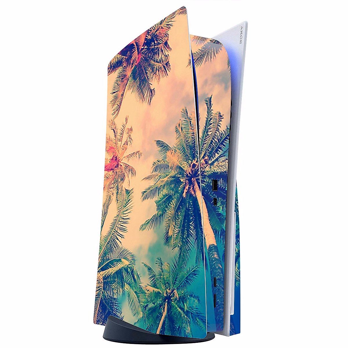 ITS A Skin Skins Compatible with Sony Playstation 5 Console Disc Edition - Protective Decal Overlay Stickers wrap Cover - Coconut Trees
