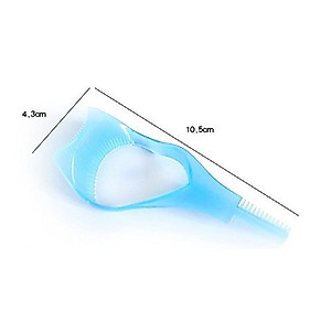 2PCS 3 in 1 Mascara Tool Plastic Makeup Eyelash Shield Applicator Guide with Eyelash Assist Comb Brush Guard Eyelashes Brush for Women Girls (Color Random)