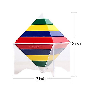 Agirlgle Building Blocks Stacking Toys for Kids Stacker Toy 3D Puzzle Stem Toys Pyramid Speed Cube， Creative Educational Toys for Kids Preschool Learning Toys Stacking Block