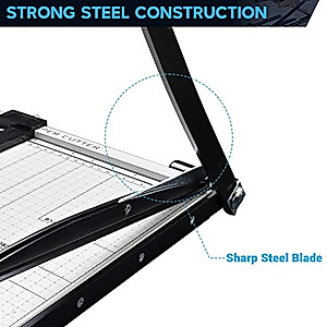 Yescom Paper Cutter Guillotine Trimmer 15" Cut Length 12 Sheet Photo Cardstock Cutting Machine