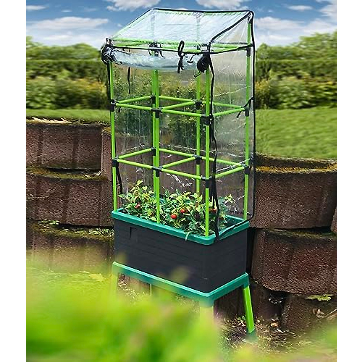Bio Green JGL-C Greenhouse Compatible with City Jungle Trellis and Heidelberg – Outdoor and Indoor 2 Zippers – Protection Plant Covers – Transparent Design