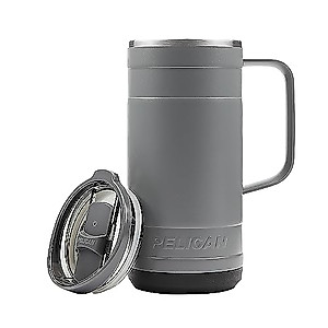 Pelican Hydration Pelican Ridge™ 18 oz Vacuum Insulated Tumbler - Recycled Stainless Steel Double Wall Travel with Dual Lid, Powder Coated Insulated Coffee Mug For Hot Cold Drinks, Graphite