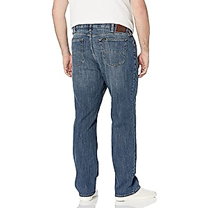 Lee Men's Big & Tall Custom Fit Relaxed Straight Leg Jean, Thatch, 44W x 30L