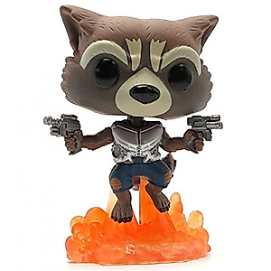 POP Marvel: Guardians of The Galaxy Vol. 2 - Flying Rocket Raccoon Funko Pop! Vinyl Figure (Bundled with Compatible Pop Box Protector Case), Multicolored