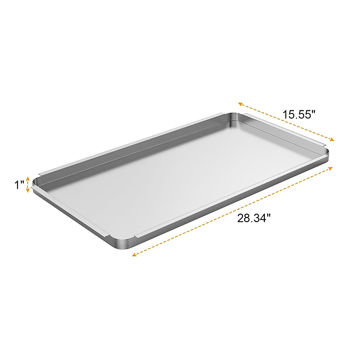 SafBbcue Grease Tray Liner Replacement for Bull 30" Grill Grease Drip Pan Bull Outdoor Products 24269-304 Stainless Steel