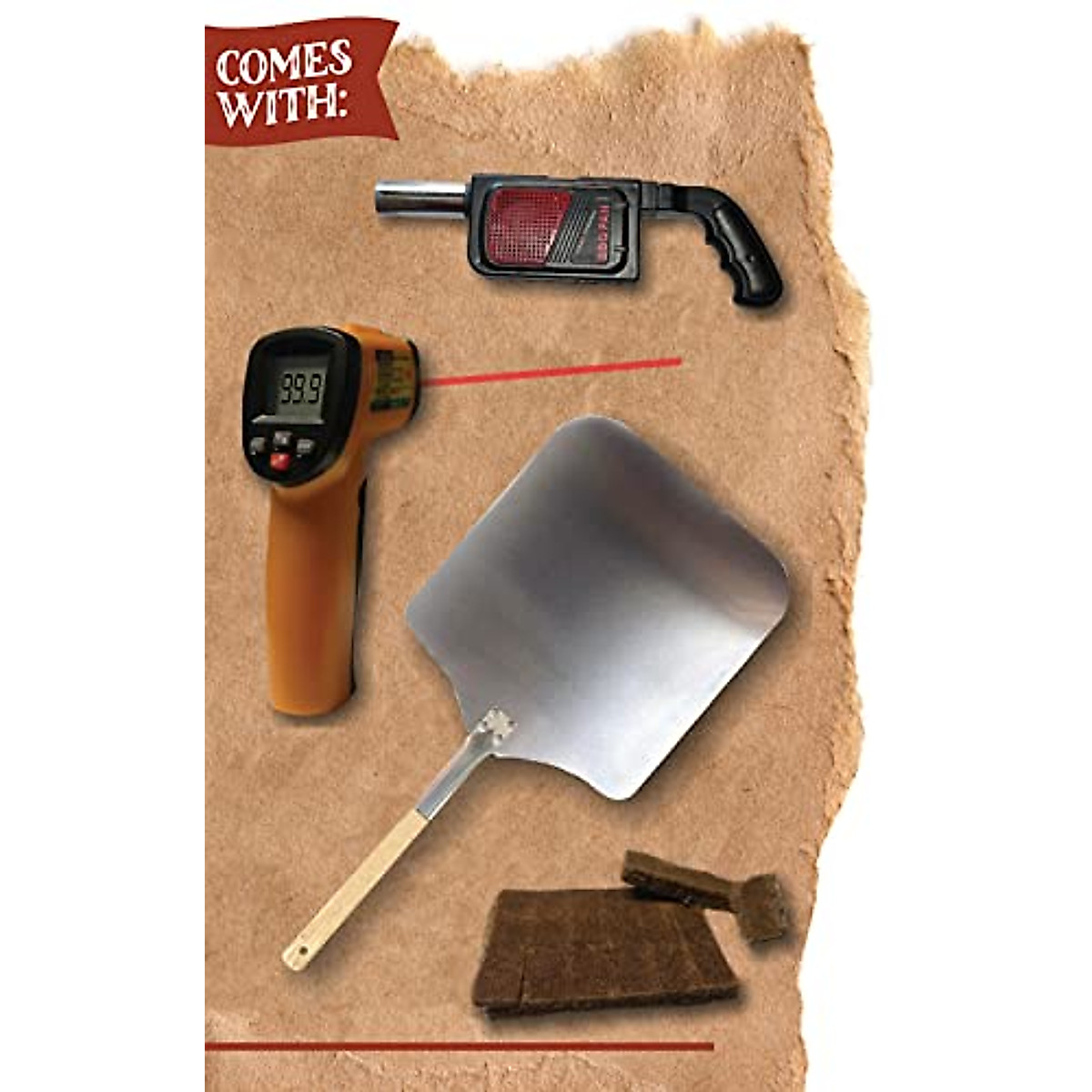 Pellethead PoBoy Wood Fired Pizza Oven, Portable for Outdoor Cooking, Includes Pizza Pack Oven Accessories Kit