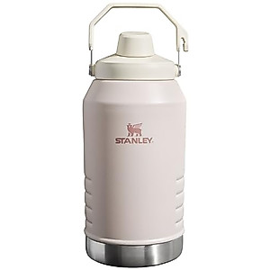 Stanley Iceflow Fast Flow Jug | Recycled Stainless Steel Water Tumbler | Keeps Drink Cold and Iced for Hours | Easy Carry Handle | 96 OZ | Rose Quartz