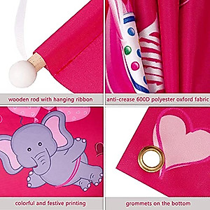 90shine 2PCS Valentines Day Decorations Lighted Banners - Valentine Door Porch Signs Heart Love Hangings Wall Decor Party Supplies(Not Batteries Included)