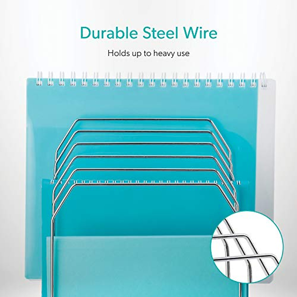 Mindspace Multi Step File Organizer | Stackable Letter Tray | File Holder | The Wire Collection, Silver
