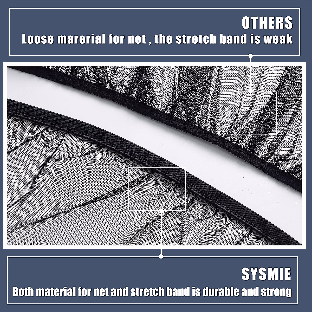 Baby Mosquito Net for Infant Car Seats,Infant Stroller and Bassinets, Carrier,Breathable with Elastic Netting for Easy Fitting, Portable Durable & Long Lasting Infant Insect Shield Netting (Black