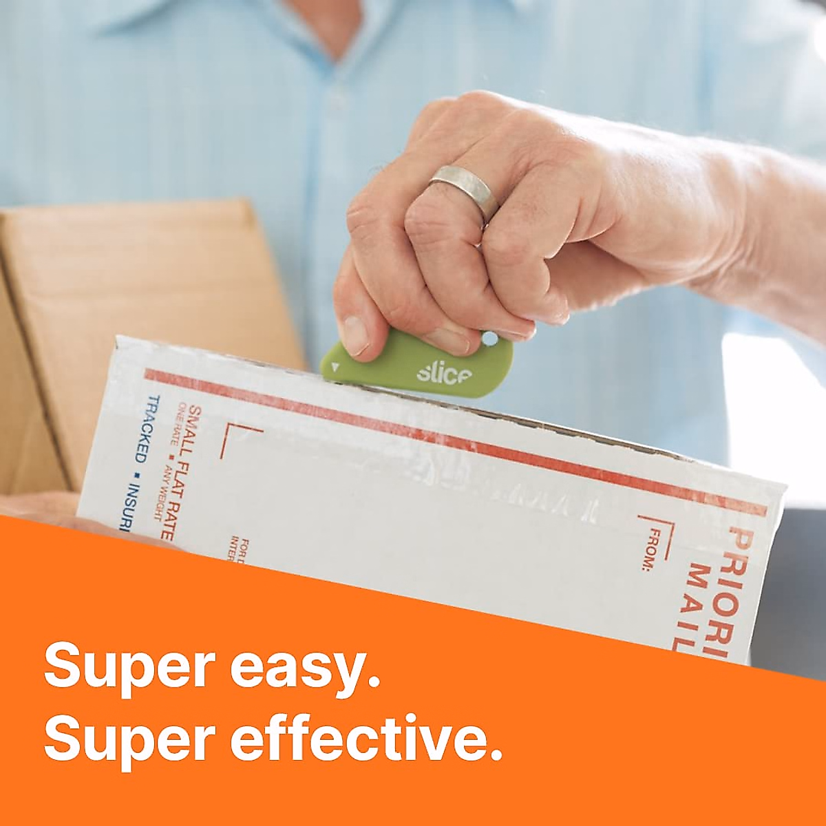 Slice Ceramic Blade, Safety Cutter Finger Friendly, Cuts Blister Packaging, Paper & Ideal for Outline Trims of Shapes or Coupons, 1 Pack, Green