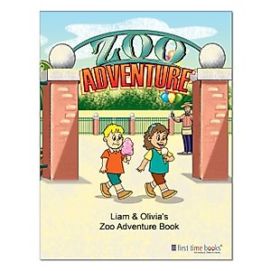 Personalized Children’s Zoo Adventure Storybook – Customize with Child’s Name, Hair Color, Gender, and Ethnicity | 28-Page 8.5” x 11” Paperback by First Time Books