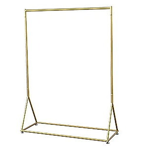 NEOCHY Heavy-Duty Hangers, Wrought Iron Clothing Display Racks, Men's and Women's Clothing Store Shelves, Open Balcony Floor Drying Racks/Golden/120X40X160Cm