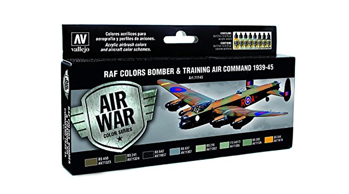 Vallejo RAF Colors Bomber & Training Command 1939-45 Model Paint Kit ...
