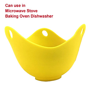 Winkeyes 4pcs Silicone Egg Poacher Cups Poach Pods Work with Egg Poacher Pan, Cookware, Boiler Steamer, Microwave