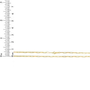 Floreo 10k Yellow Gold 2.5mm Paperclip Link Bracelet or Anklet, 10 inch