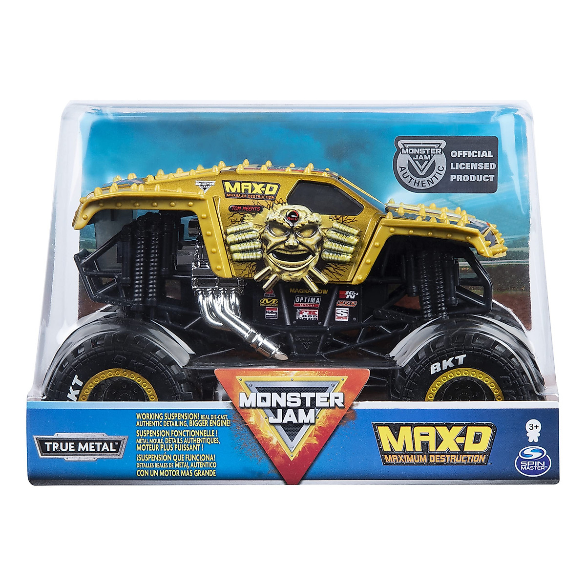 Monster Jam, Official Max D Monster Truck, Die-Cast Vehicle, 1:24 Scale