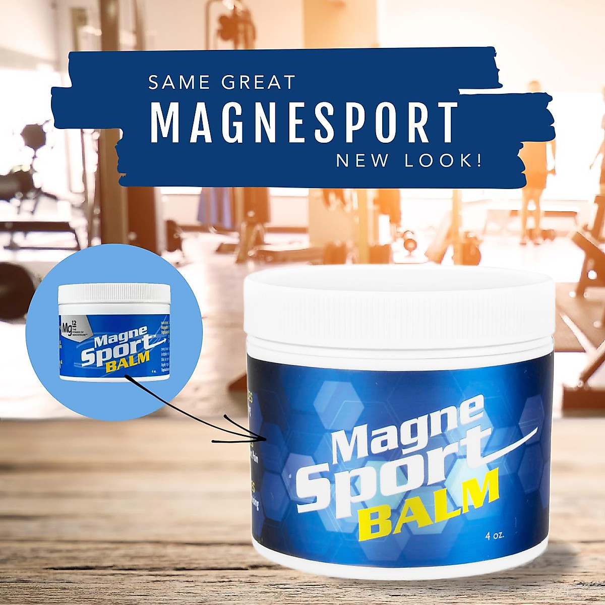 MagneSport Topical Magnesium Balm for Athletic Recovery - 4oz Jar