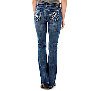 WallFlower Women's Luscious Curvy Bootcut Mid-Rise Insta Stretch Juniors Jeans (Standard and Plus), Jenna, 13 Long