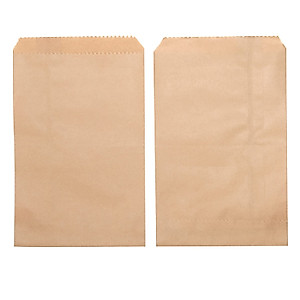 GANKEIC 4X6 Inch 100PCS Kraft Paper Flat Favor Bag Small Paper Bags for Packaging Party Christmas