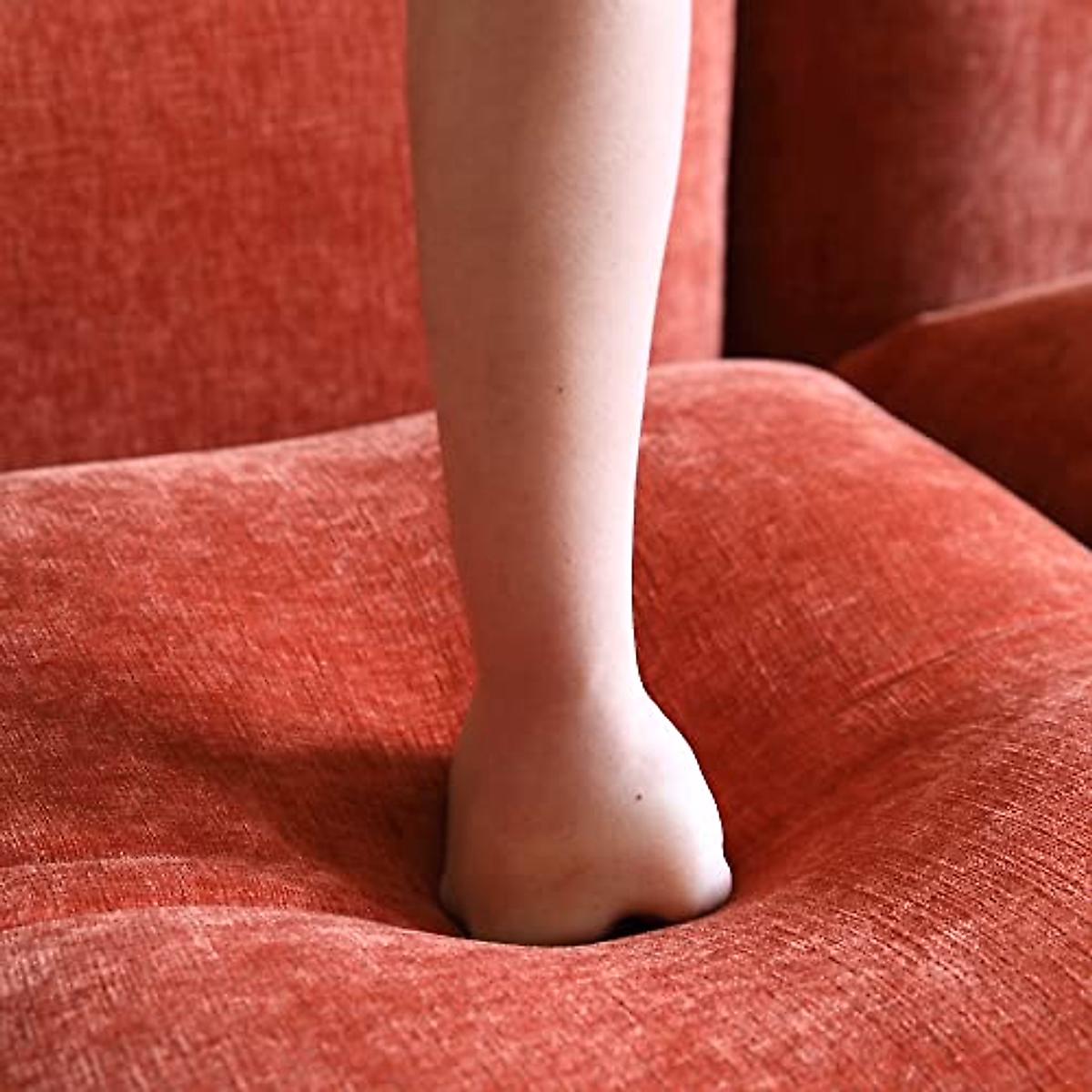 TIFLON Modular Sectional Sofa,104inch Minimalist Sofa Couch,Convertible Couch, Lovesofa Chenilleyarn 3 Seater Modern Living Room Sofa Sets for Office House-Red